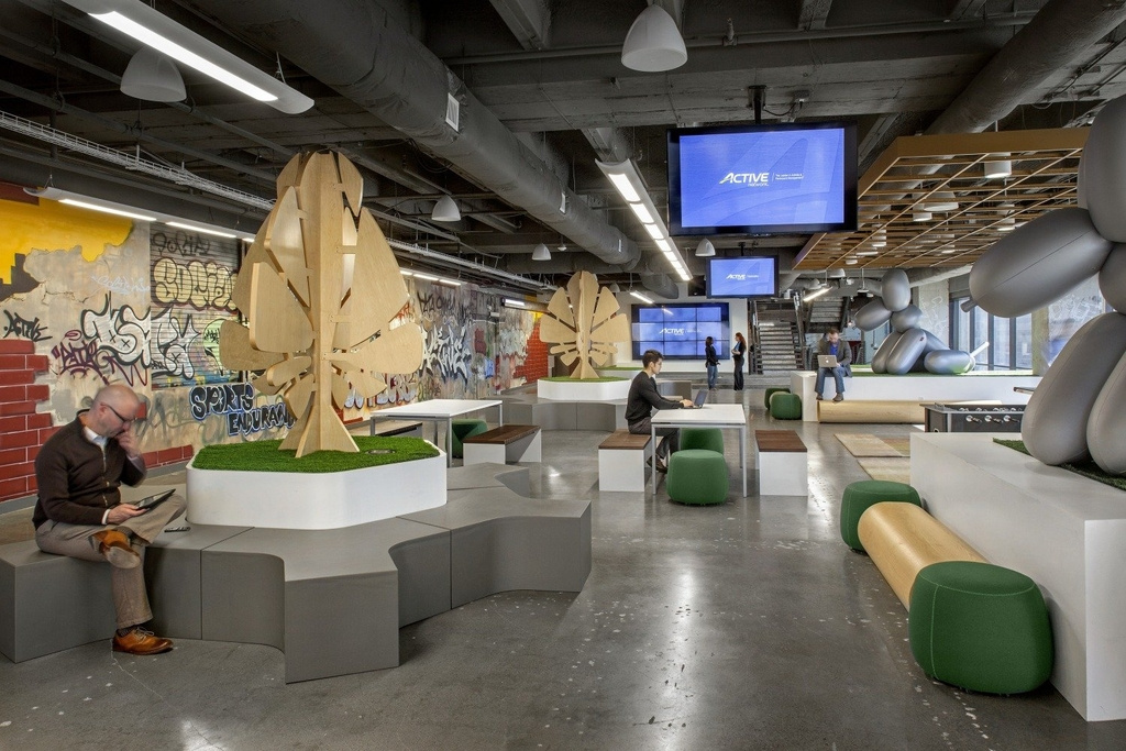 Exploring Office Design Photos with Digital Displays, Video ...