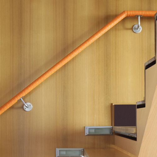 Leather Wrapped Handrails | Office Snapshots