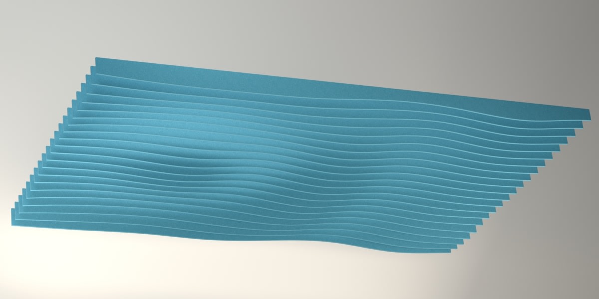 Impact Acoustic Ceiling Baffle WAVE BESPOKE | Office Snapshots