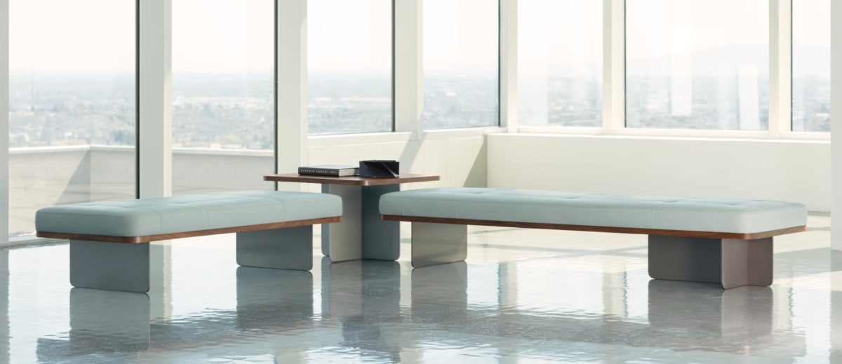 Bernhardt Design Elevation Bench & Ottoman | Office Snapshots