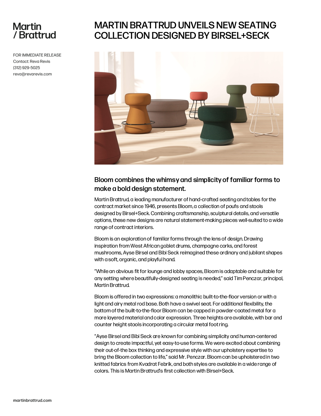 Martin Brattrud releases Bloom | Office Snapshots