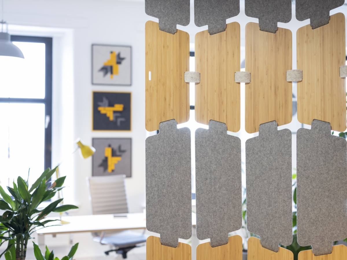 Friends of Wilson Facet Hanging Screen | Office Snapshots