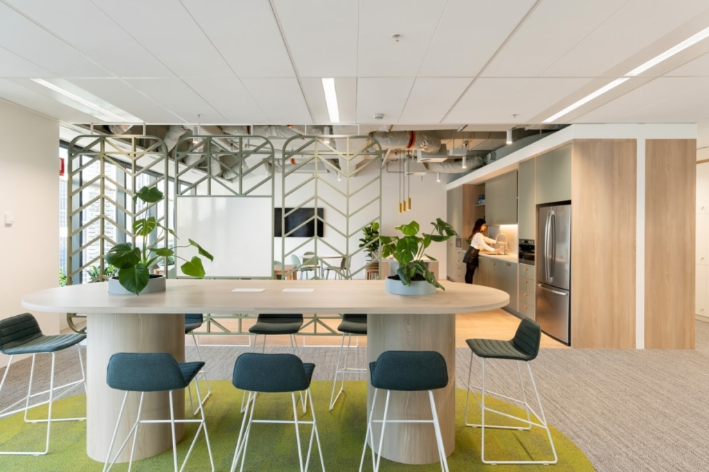 Tables and Benches with Integrated Plants | Office Snapshots