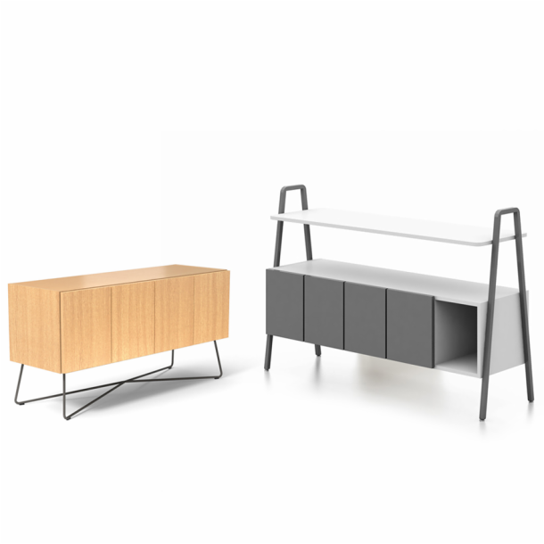 Knoll Rockwell Unscripted Credenza and Console | Office Snapshots
