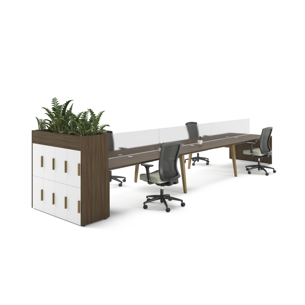 AIS Oxygen Fixed Benching | Office Snapshots