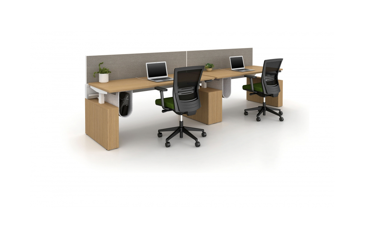 AIS Encounter PowerBench Height Adjustable Benching | Office Snapshots